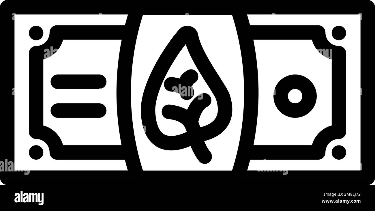 Profit Esg Line Icon Vector Profit Esg Sign Isolated Contour Symbol Black Illustration Stock