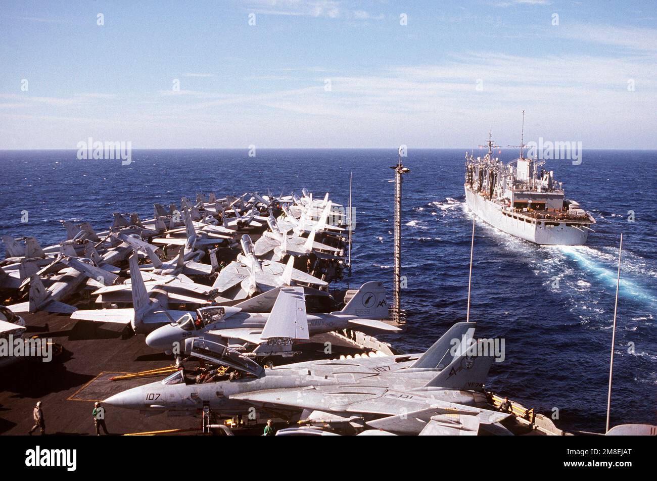 The fast combat support ship USS SEATTLE (AOE-3) departs from the ...