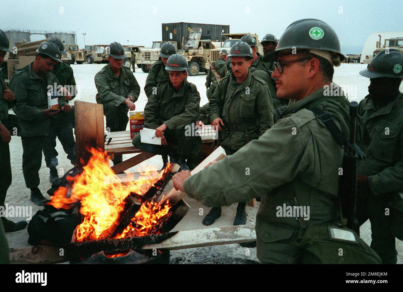 Seabees from Naval Mobile Construction Battalion 5 (NMCB-5) gather ...