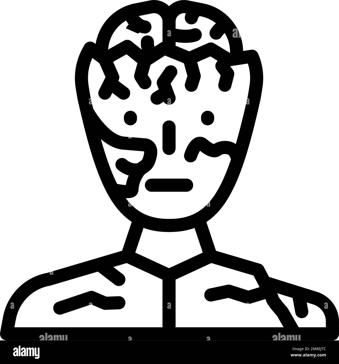 zombie evil line icon vector illustration Stock Vector Image & Art - Alamy