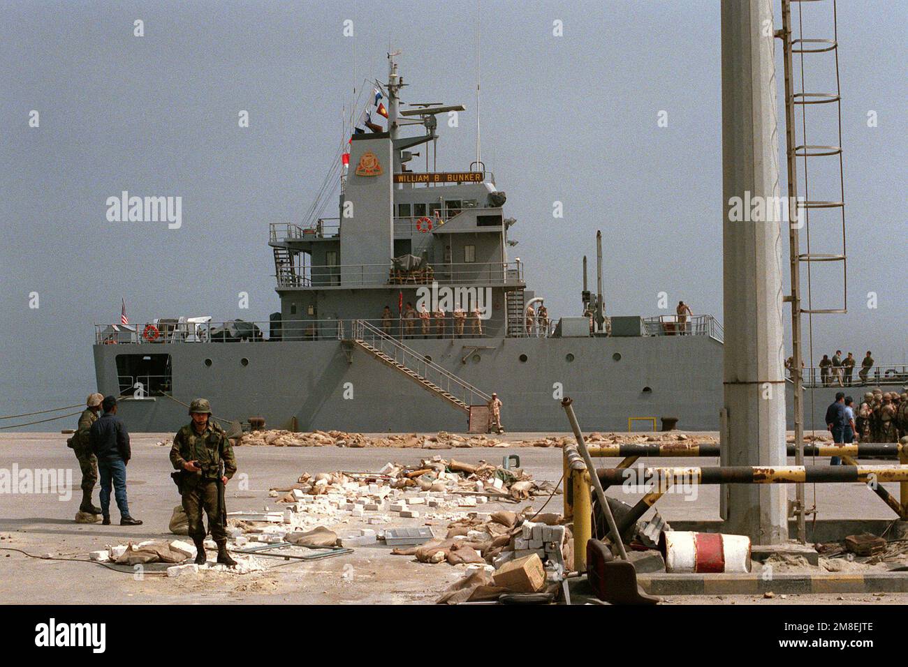 The U.S. Army logistic support vessel LT. General William B. Bunker ...