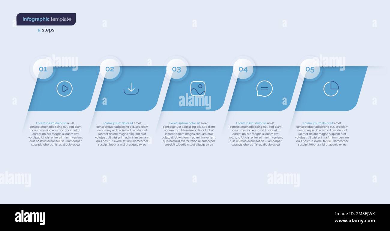 Vector infographic template composed of 5 elements Stock Vector Image ...