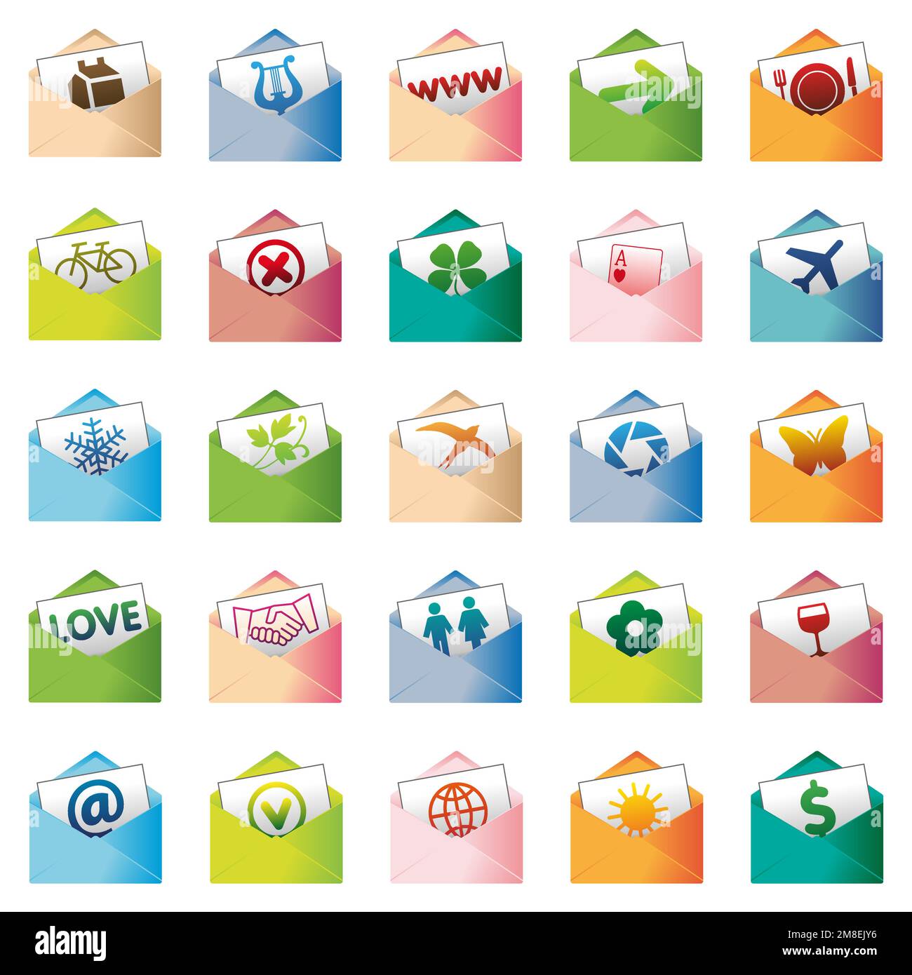 Mail symbol message in Stock Vector Images - Alamy