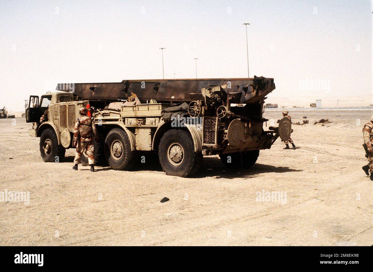A left rear view of an Iraqi FROG-7 Free Rocket Over Ground (FROG ...