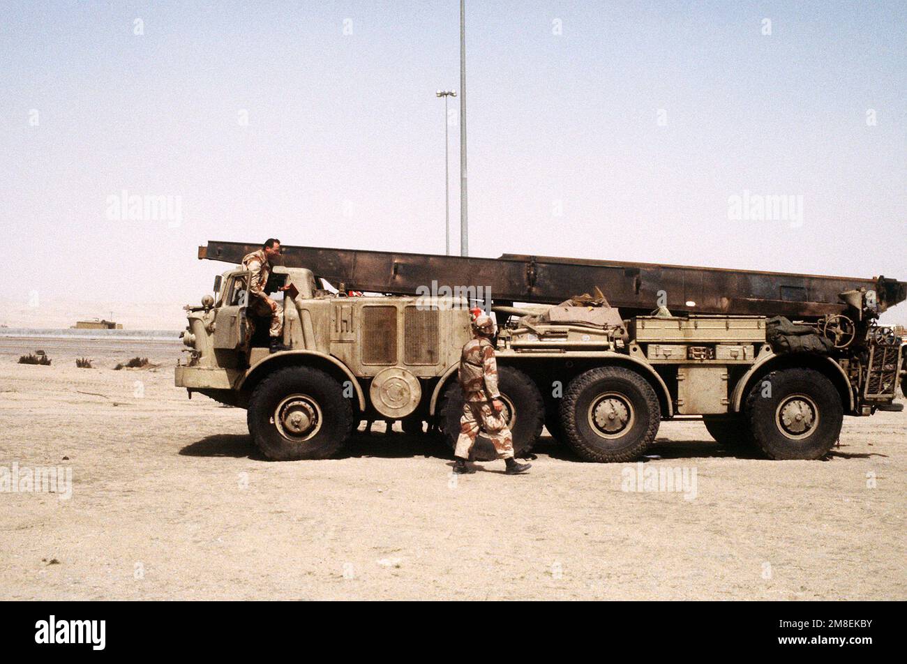 A left side view of an Iraqi FROG-7 Free Rocket Over Ground (FROG ...