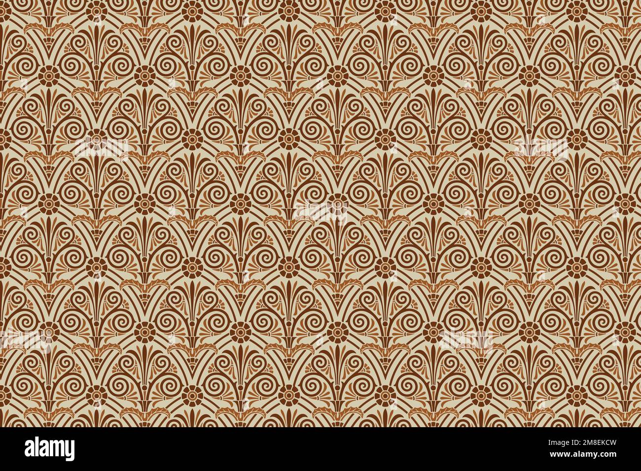 Brown Greek key vector seamless pattern background Stock Vector Image ...
