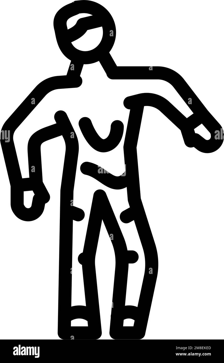 dead zombie line icon vector illustration Stock Vector Image & Art - Alamy