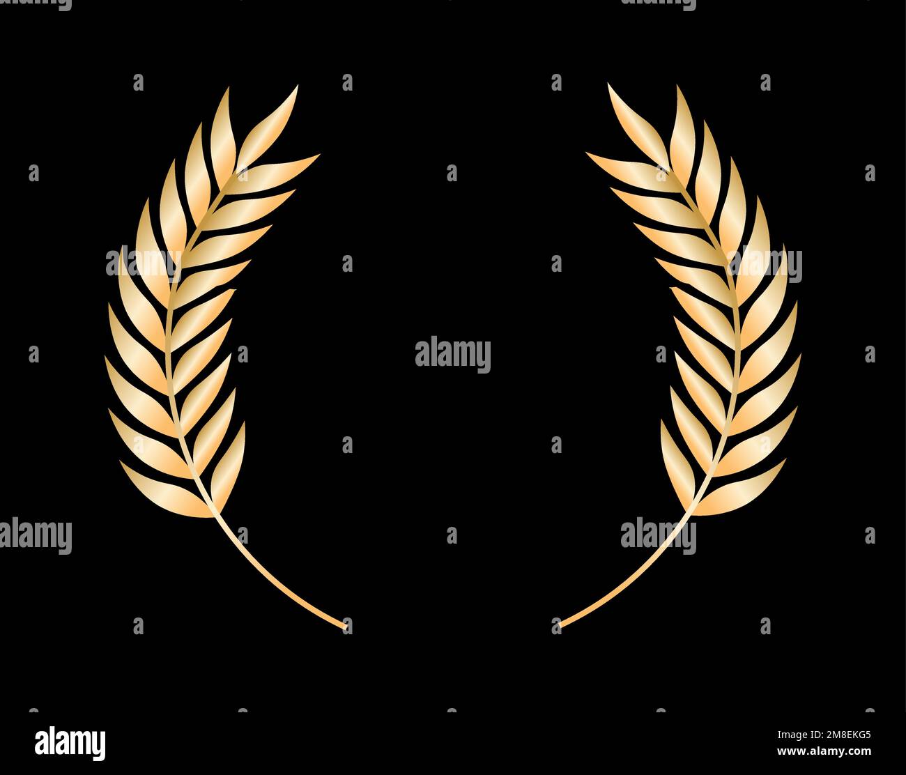 Gold film awards. Golden award wreaths. Vector illustration Stock ...