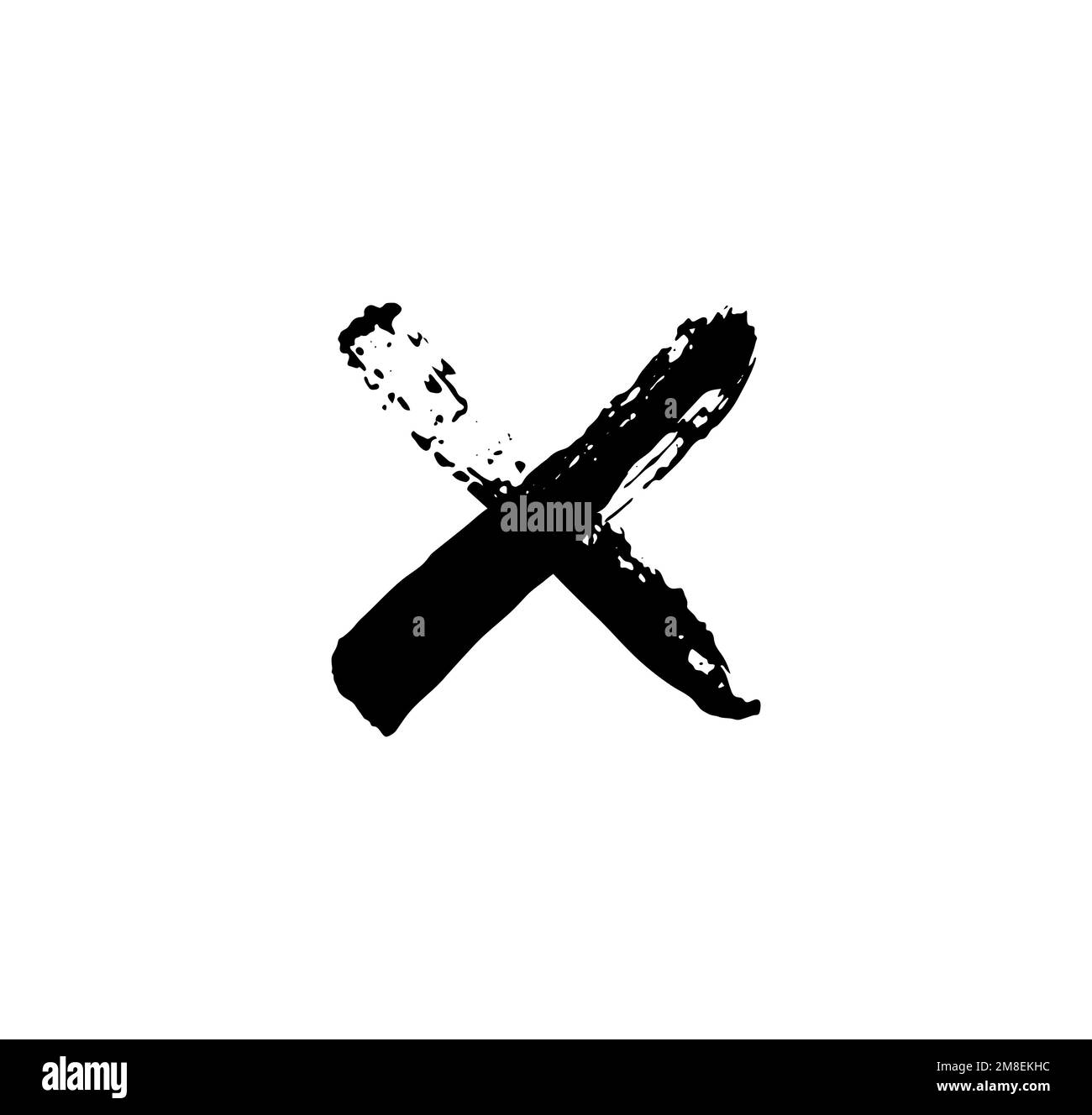 Checkbox. Check signs V X. Chalk and brush checkmarks set. Vector set ...