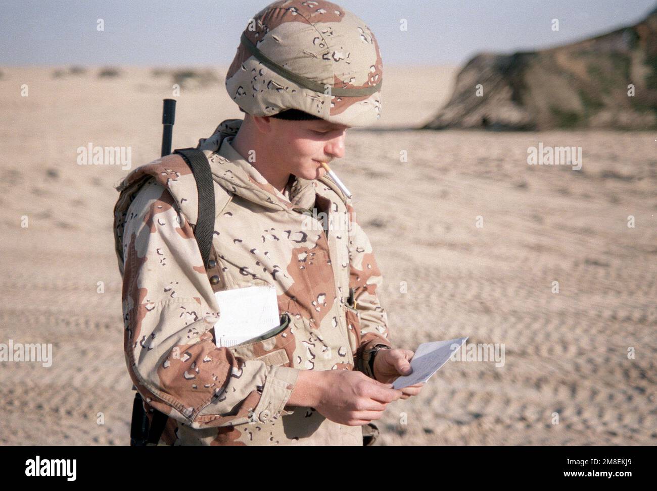 Lance CPL. Schilling of Headquarters Bn., 2nd Marine Div., motor ...