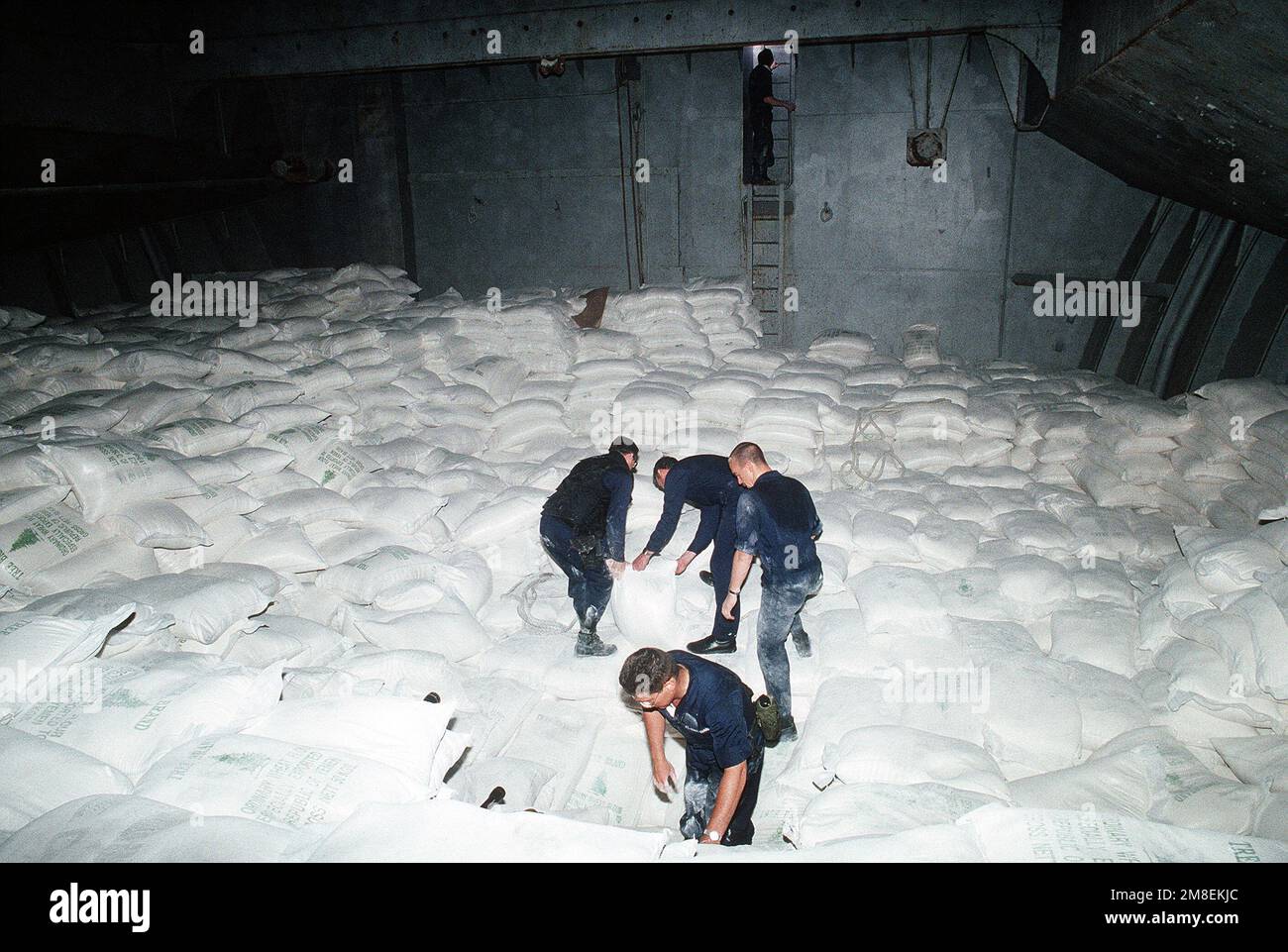 Members of a boarding party from the guided missile destroyer USS ...