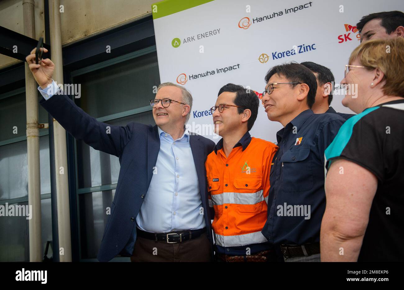 Prime Minister, Anthony Albanese during a tour of the Ark Energy and ...