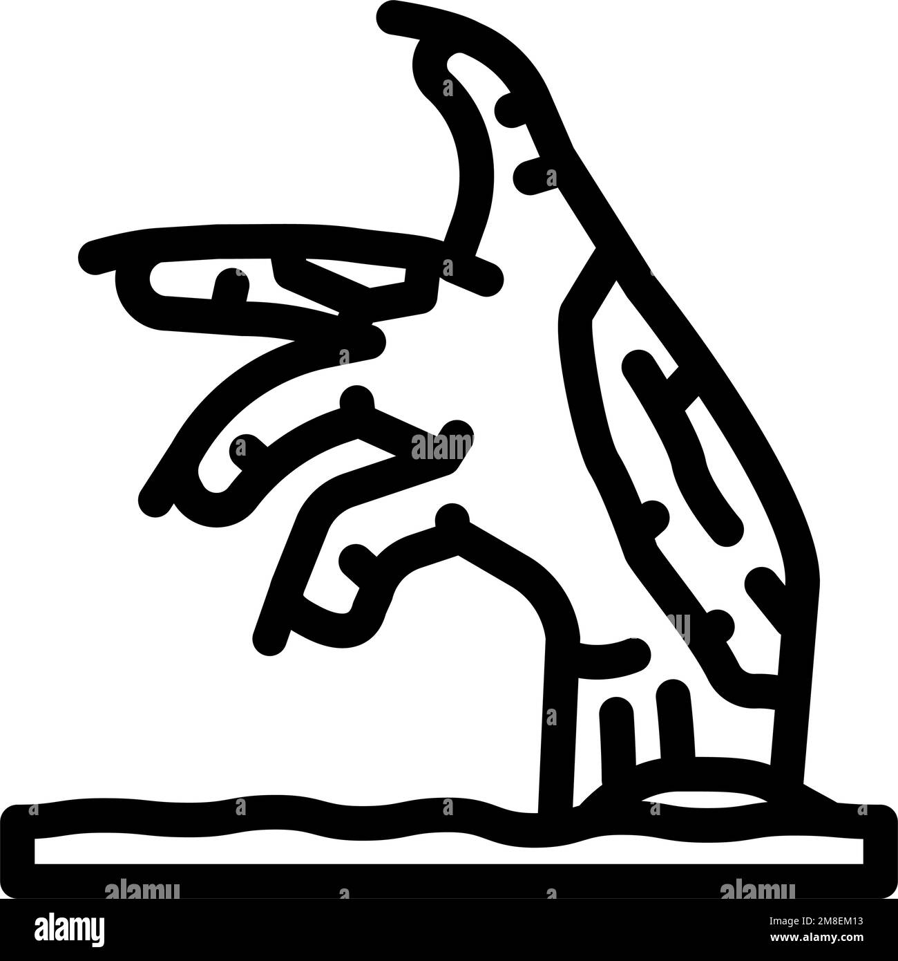 hand scary zombie line icon vector illustration Stock Vector Image ...