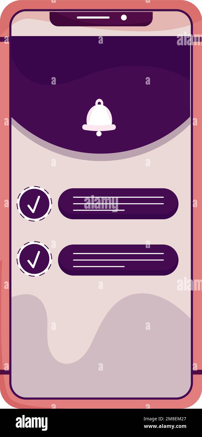 Isolated smartphone with notification app Vector Stock Vector Image ...