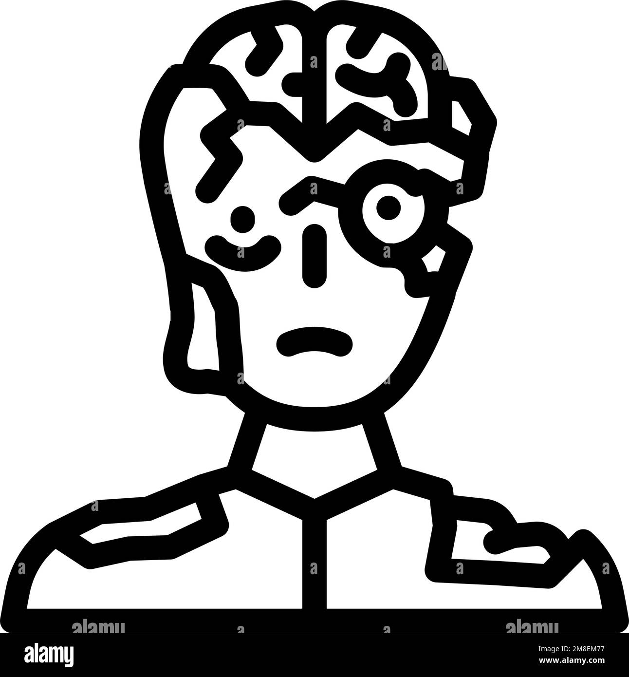 zombie monster line icon vector illustration Stock Vector Image & Art ...