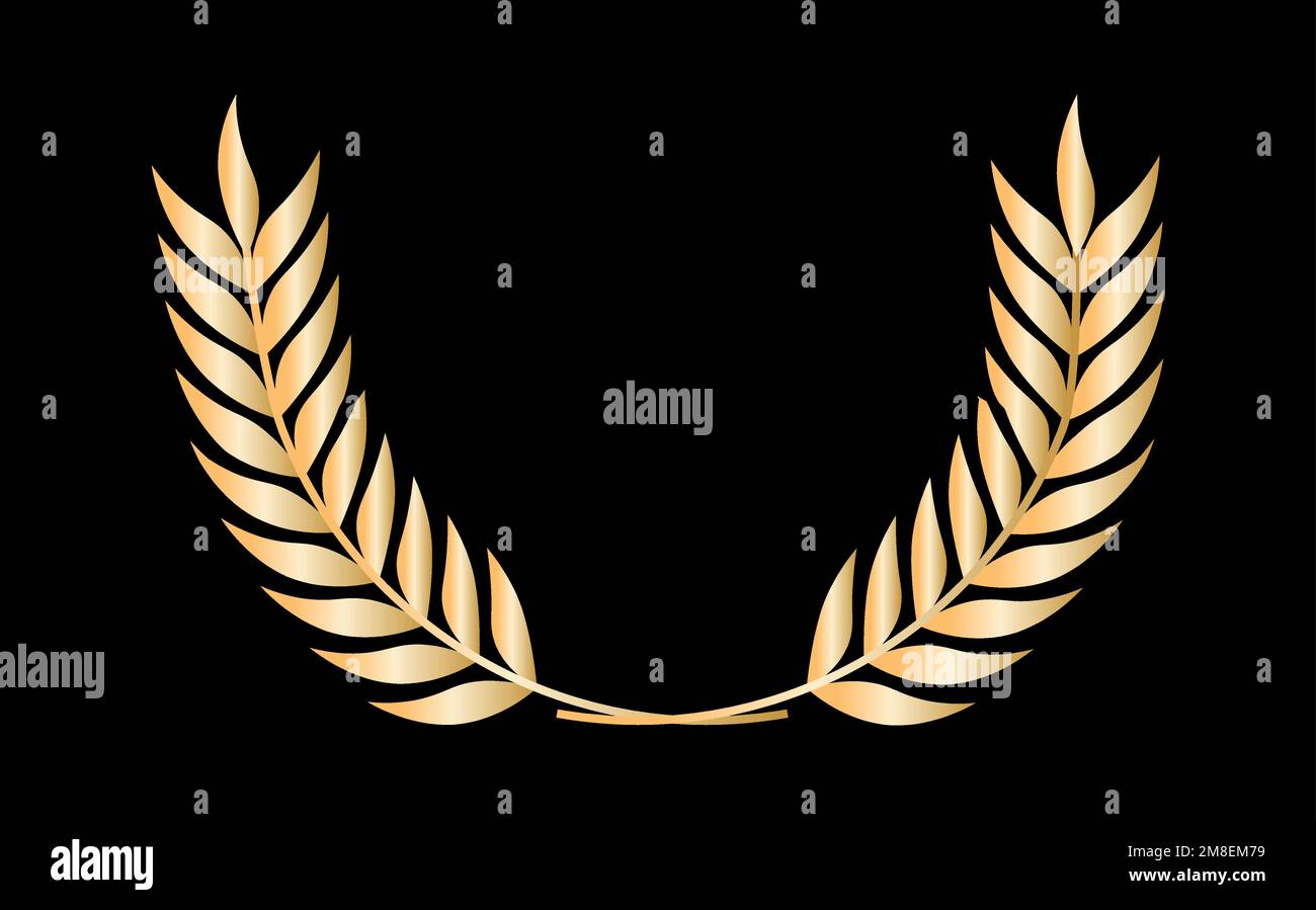 Gold film awards. Golden award wreaths. Vector illustration Stock ...