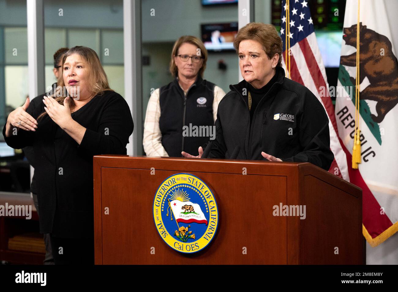 Rancho Cordova, CA, USA. 13th Jan, 2023. Cal OES Director Many Ward ...