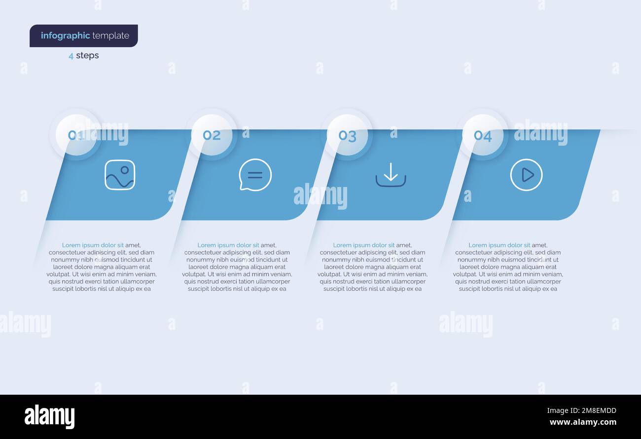 Vector infographic template composed of 4 elements Stock Vector Image ...