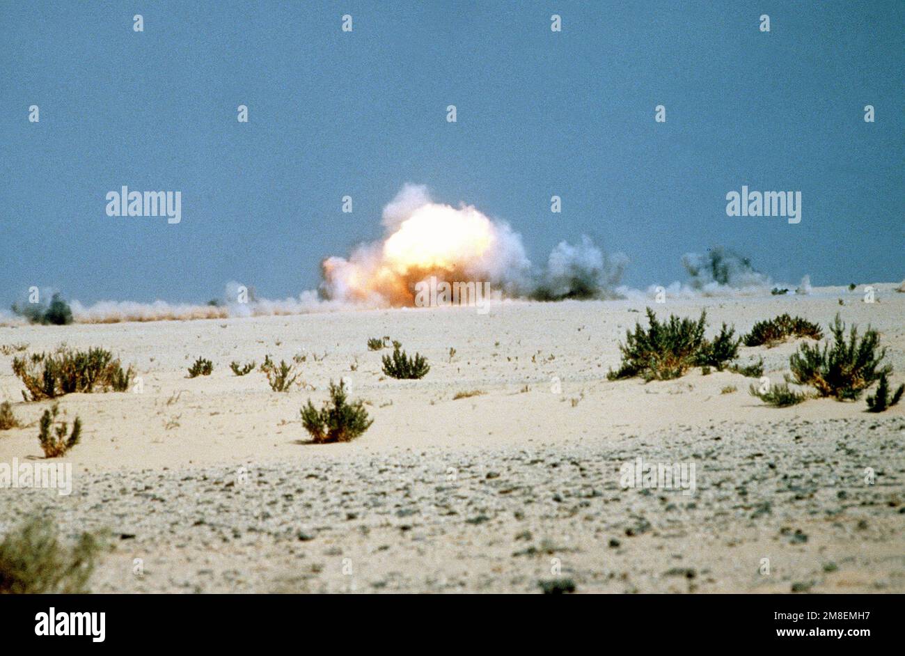 The remains of a cluster bomb is exploded as the 4th Tactical Fighter ...