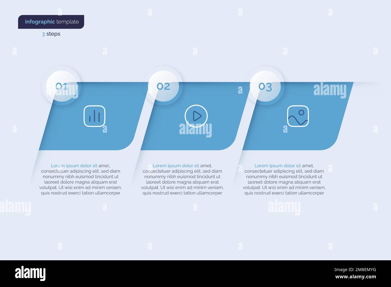 Vector infographic template composed of 3 elements Stock Vector Image ...