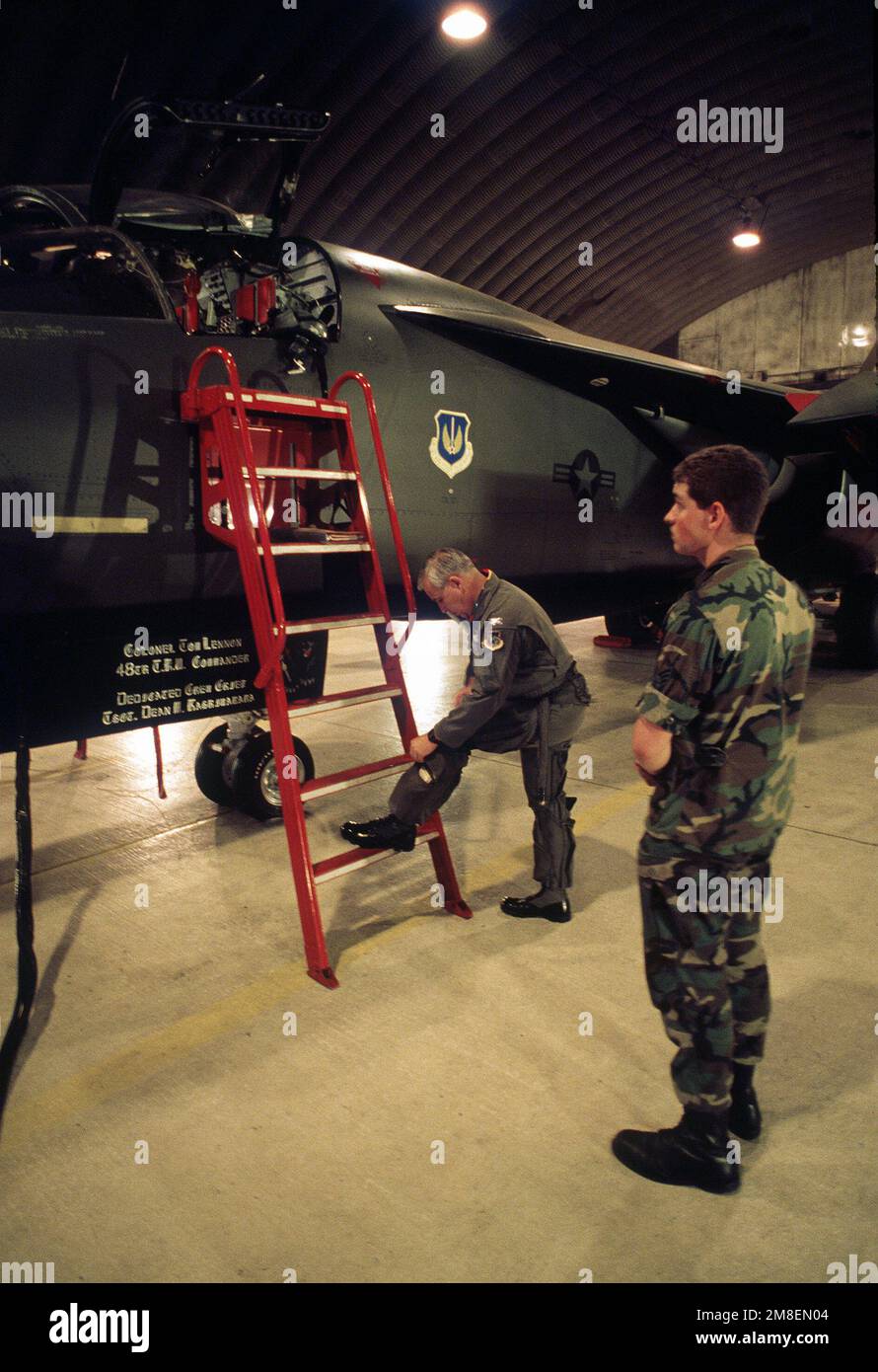 COL. Tom Lennon, 48th Tactical Fighter Wing commanding officer ...