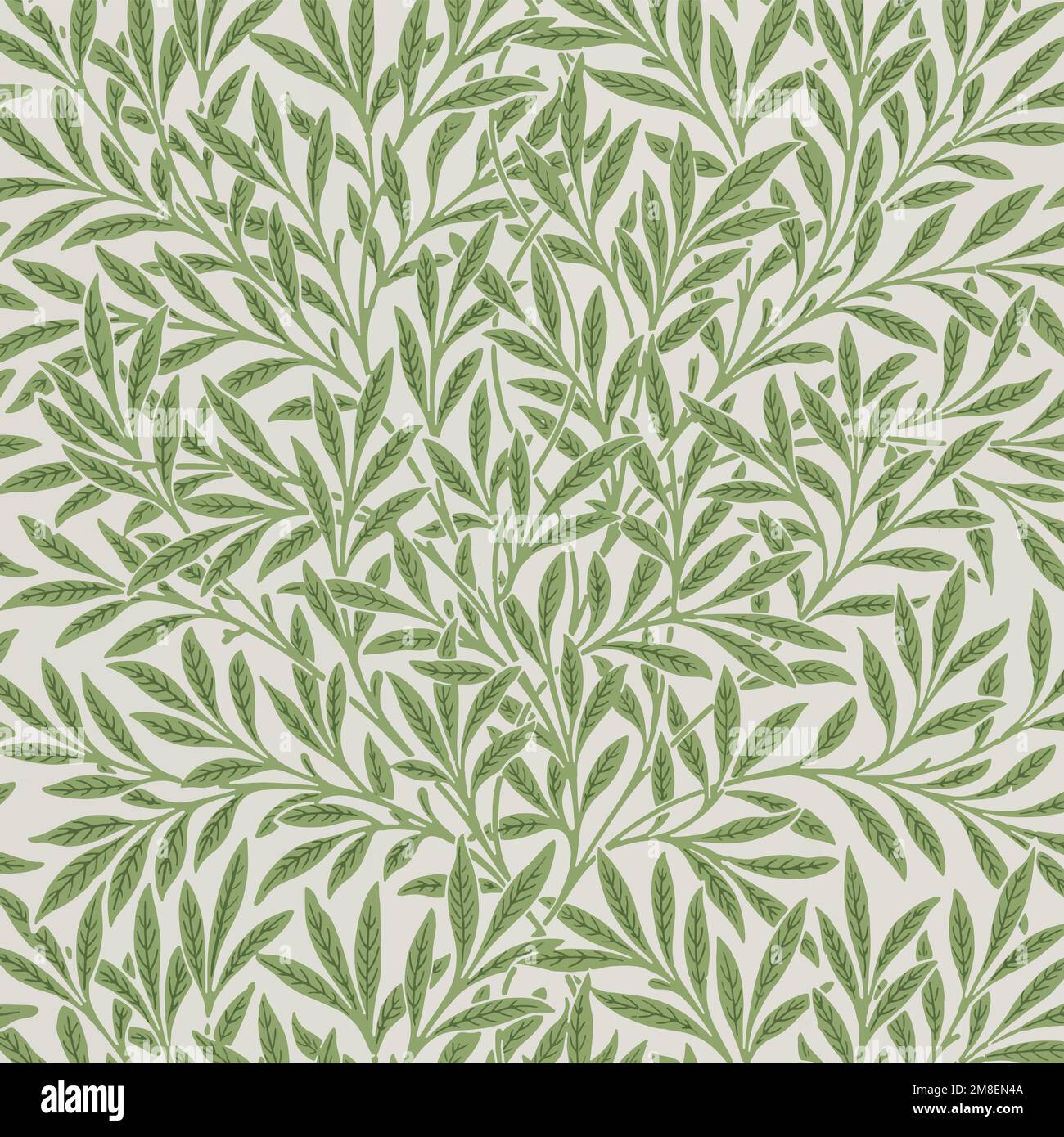 Green willow leaves pattern vector Stock Vector Image & Art - Alamy