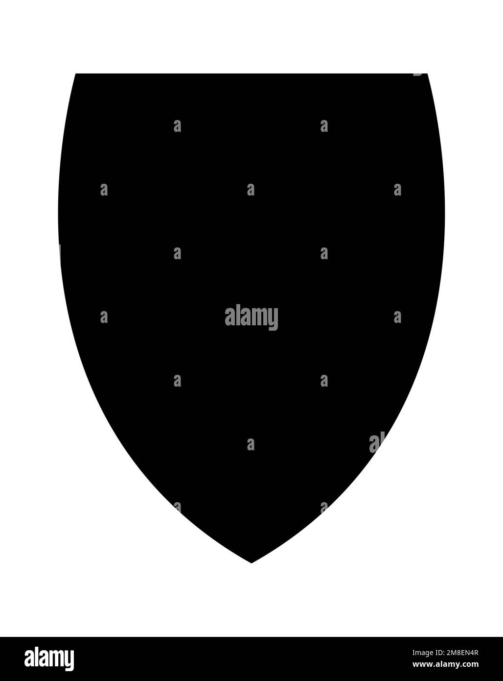 Police shield black shape. Heraldic shields blank emblems. Security ...