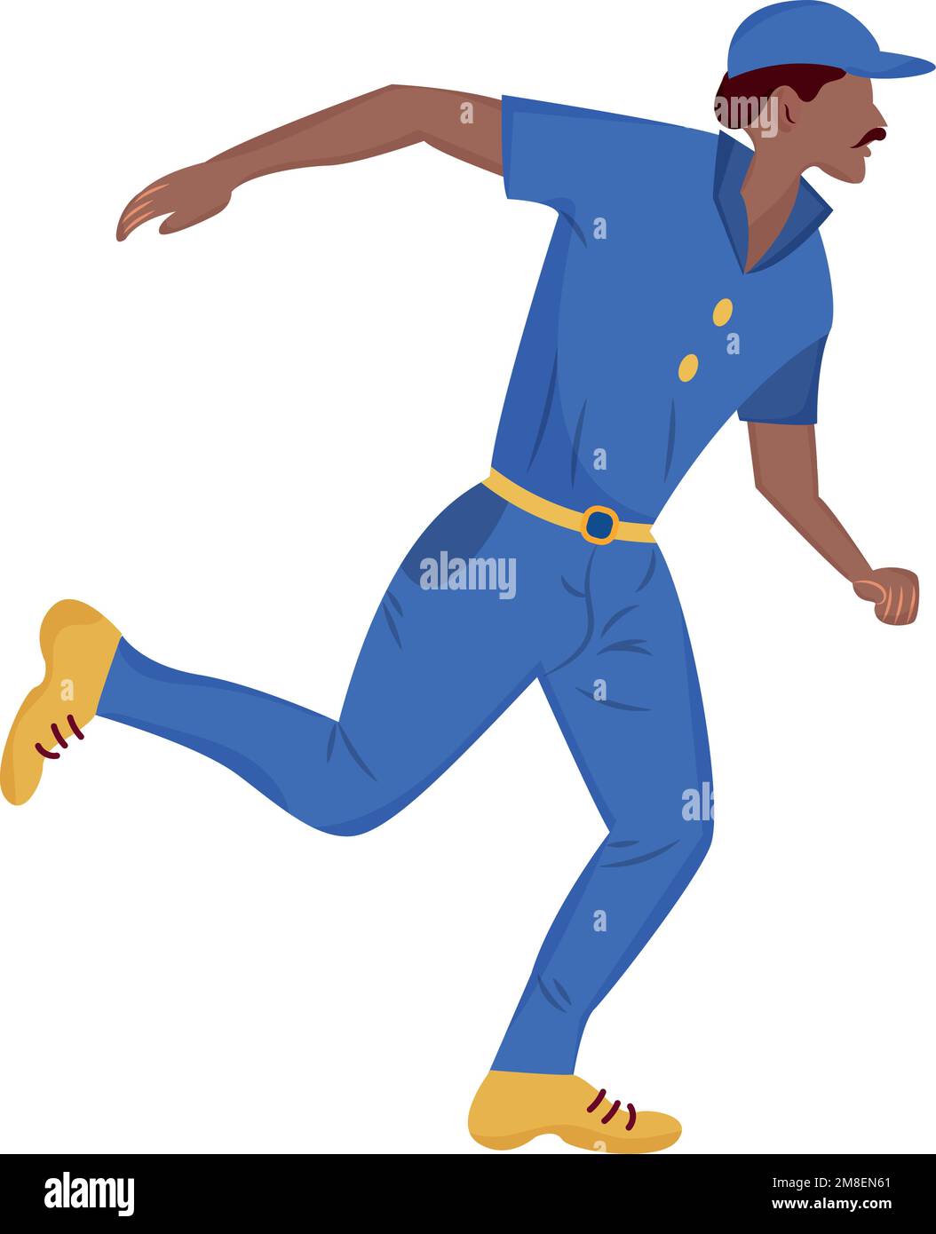 Isolated cute running male character cartoon Vector Stock Vector Image ...