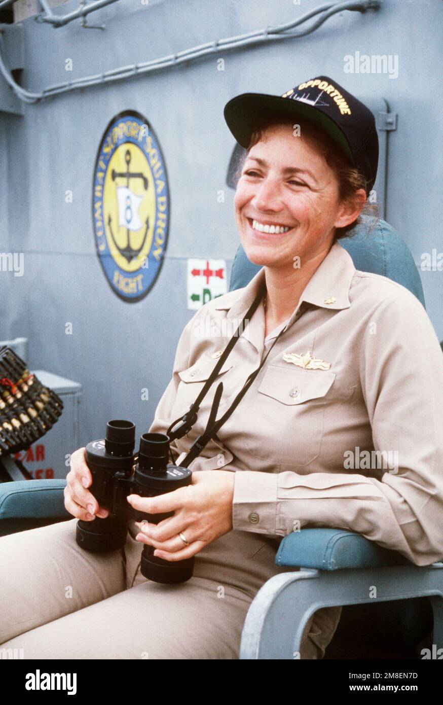LCDR Darlene M. Iskra smiles for the camera shortly after her ...