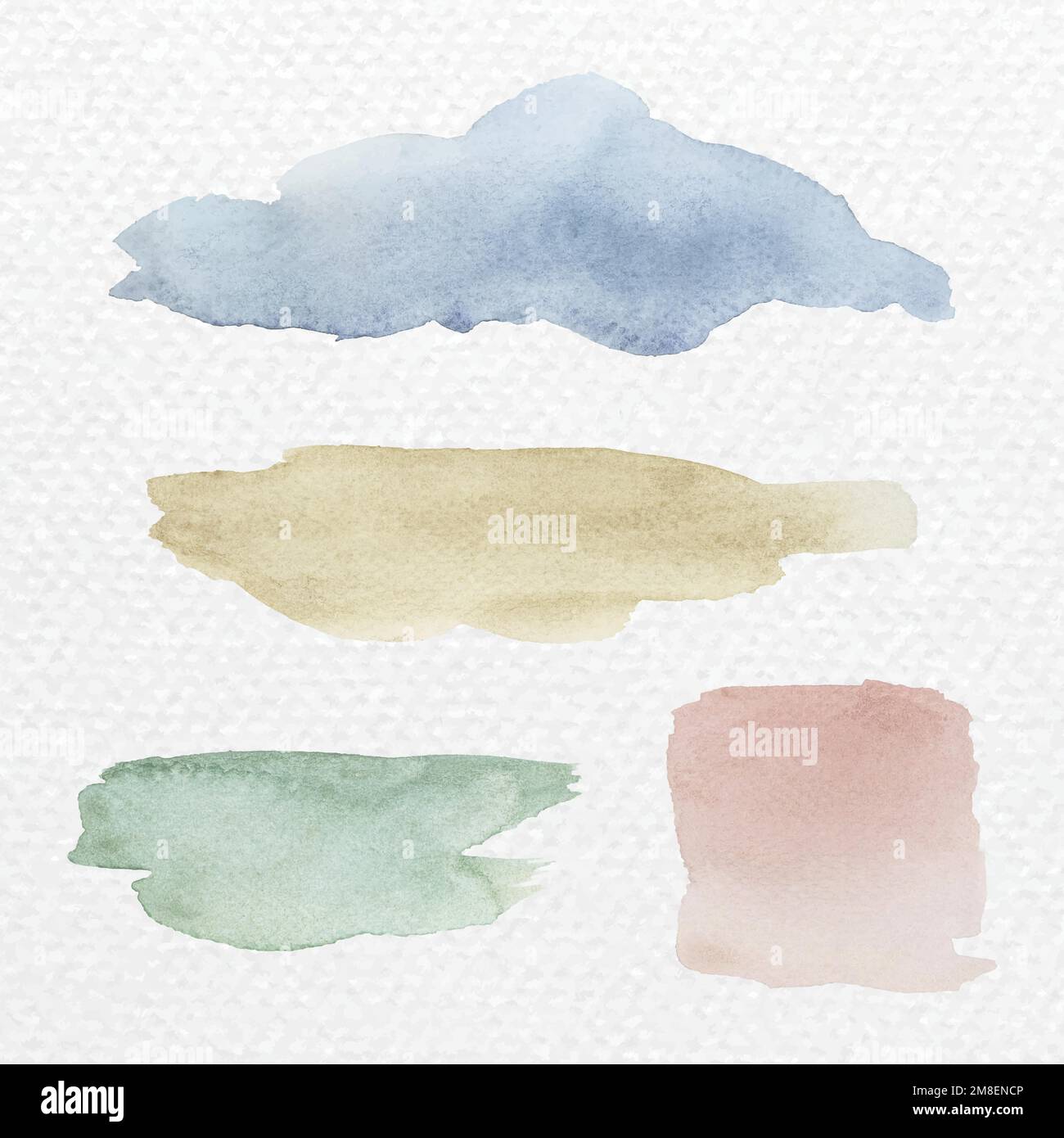 Colorful watercolor brush strokes background vector Stock Vector Image ...