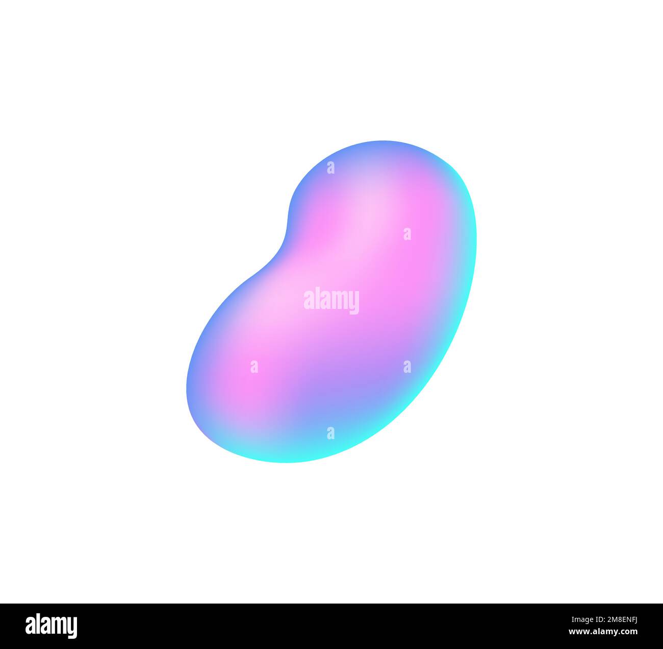 liquid hologram shapes. Futuristic fluid holographic elements. Vector ...