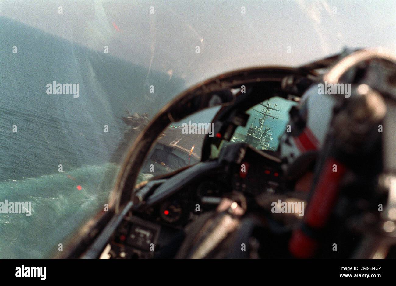 As seen from the back seat of a Fighter Squadron 41 (VF-41) F-14A ...
