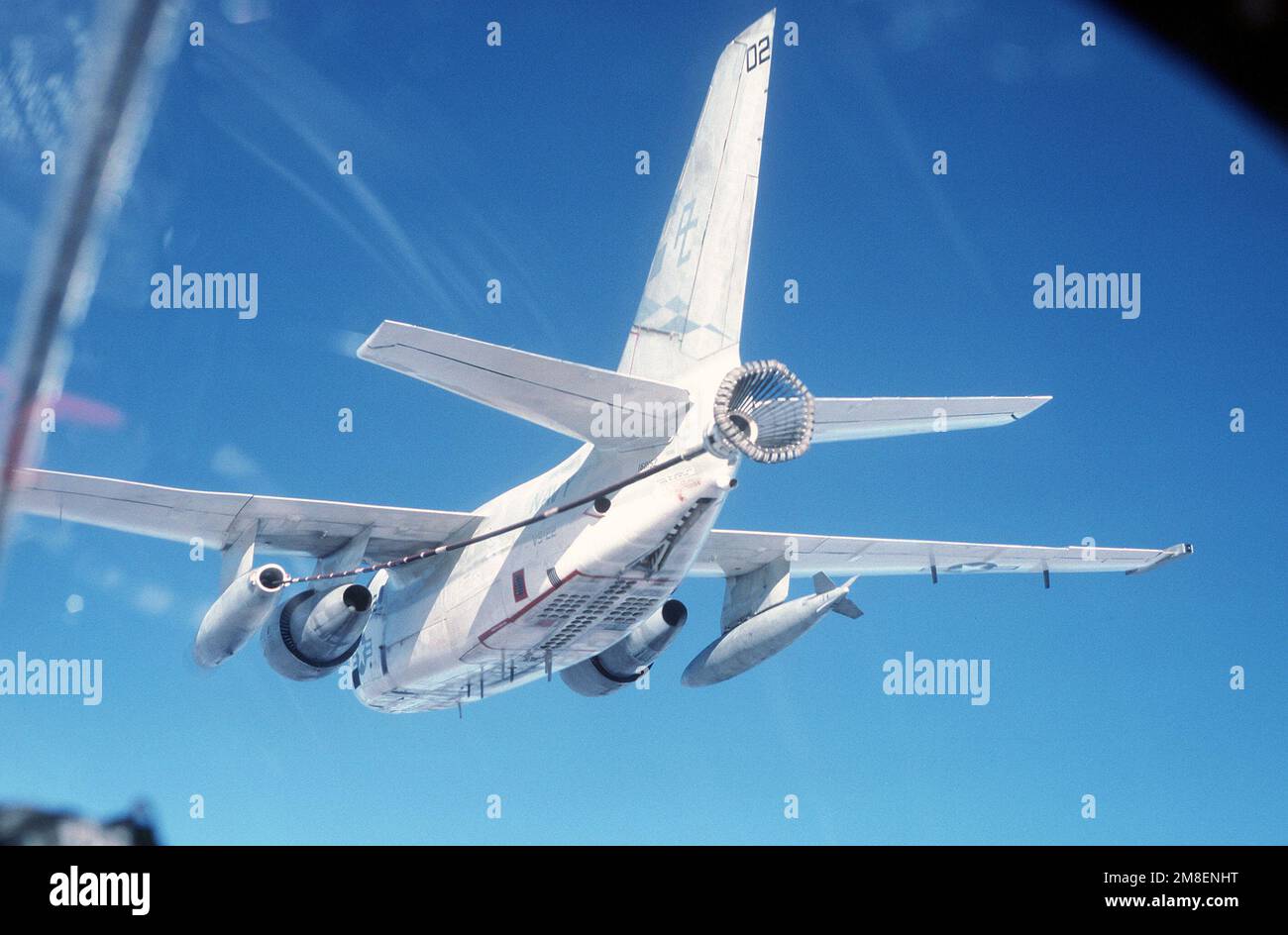 A view from inside the cockpit of a Fighter Squadron 32 (VF-32) F-14A ...