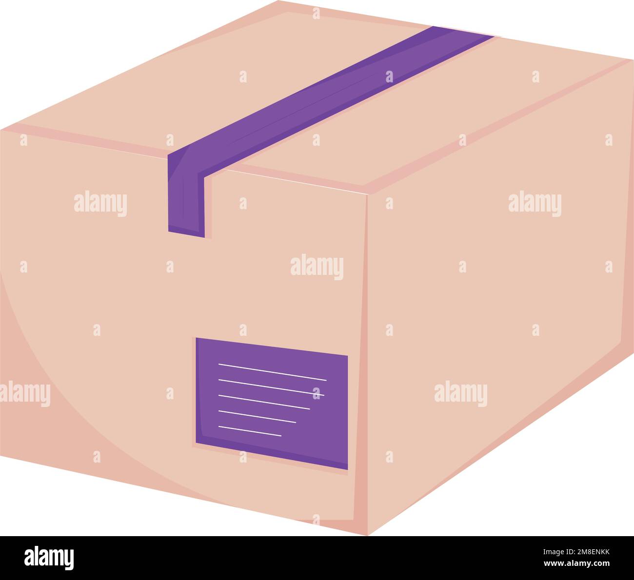 Isolated colored delivery box sketch icon Vector Stock Vector Image ...