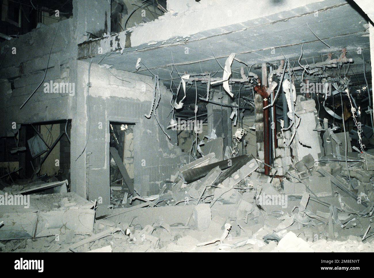 A view of a classroom in an elementary school destroyed in the ...