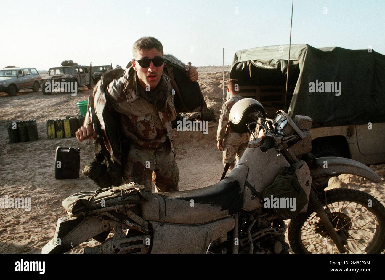 Lance CPL. Frank R. Sellner, a motorcycle messenger with the 1ST Marine ...