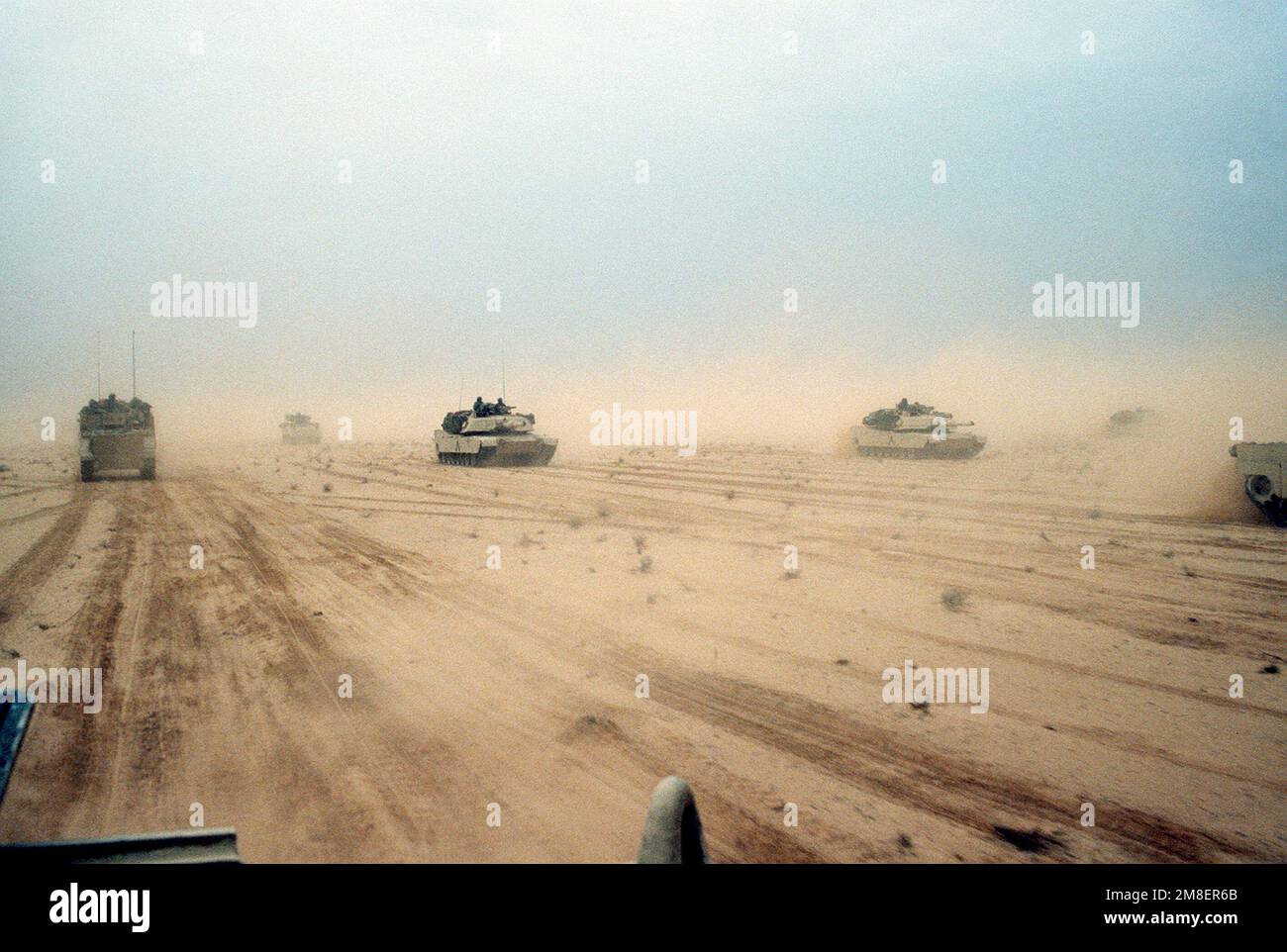 M-1A1 Abrams main battle tanks of the 3rd Brigade, 1ST Armored Division ...