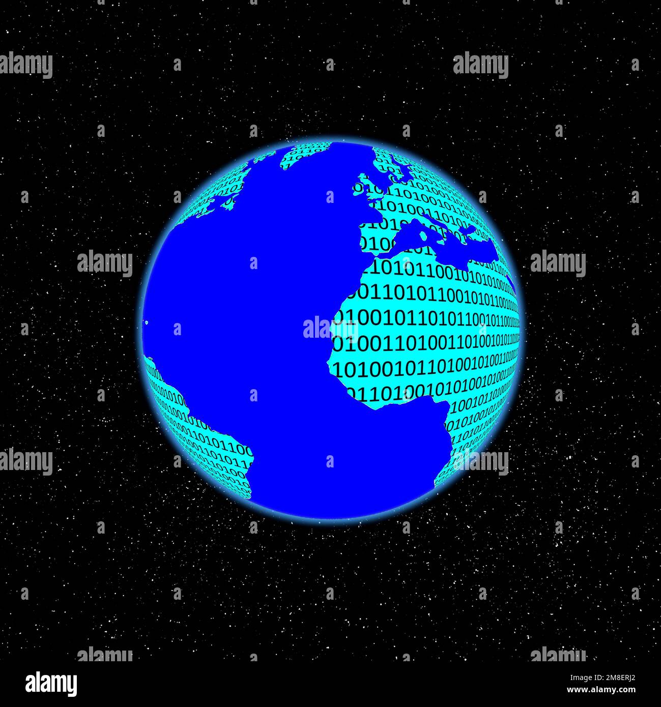 Binary code and planet earth hi-res stock photography and images - Alamy