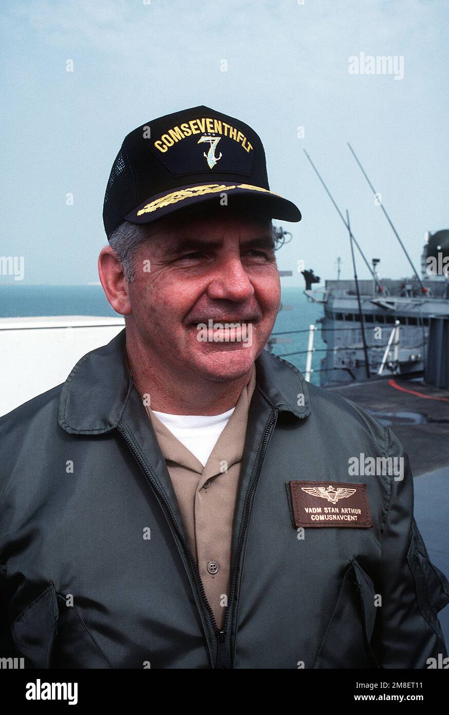 Vice Adm. Stanley R. Arthur, commander, Seventh Fleet, and commander, U ...