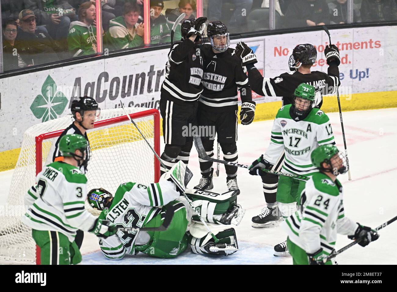 Western michigan hockey goal hi-res stock photography and images - Alamy