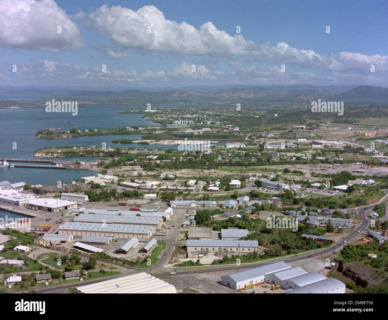 An aerial view of a portion of the naval station. Exact Date Shot ...