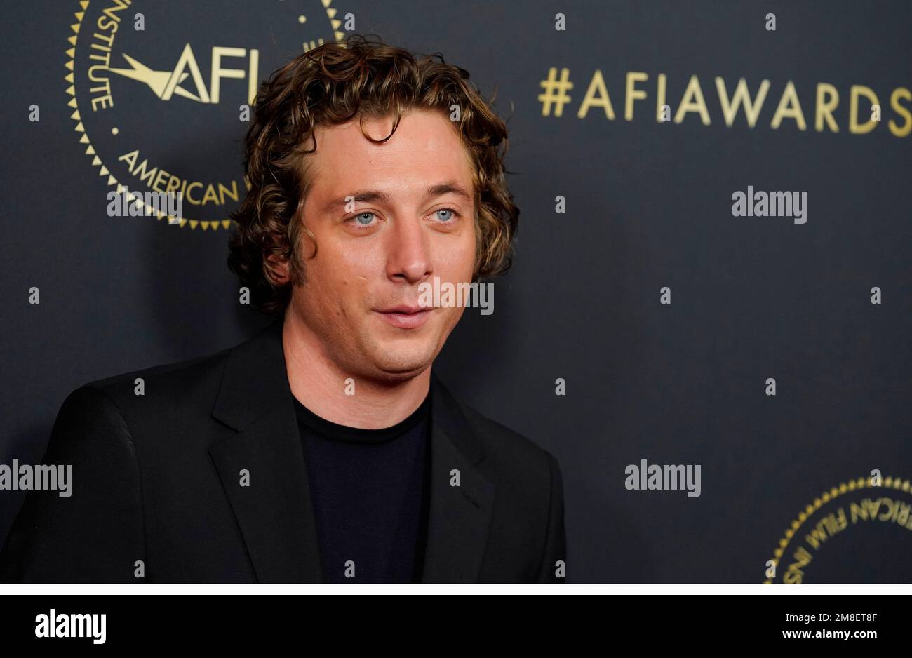 Actor Jeremy Allen White poses at the 2023 AFI Awards, Friday, Jan. 13 ...
