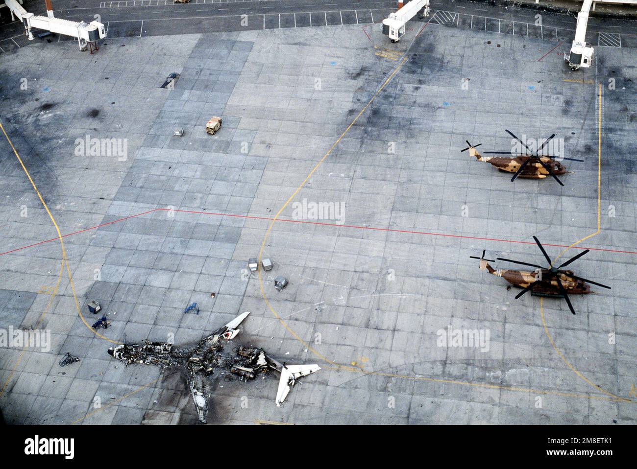 Following the retreat of Iraqi forces from Kuwait, two CH-53 Sea ...