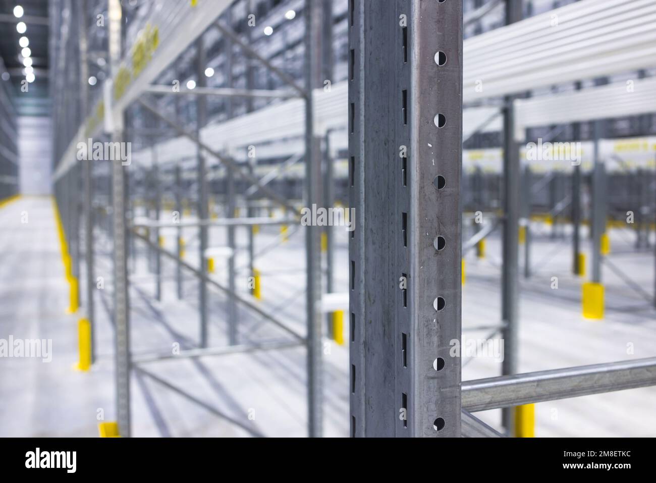 Modern large warehouse space interior, new and modern distribution ...