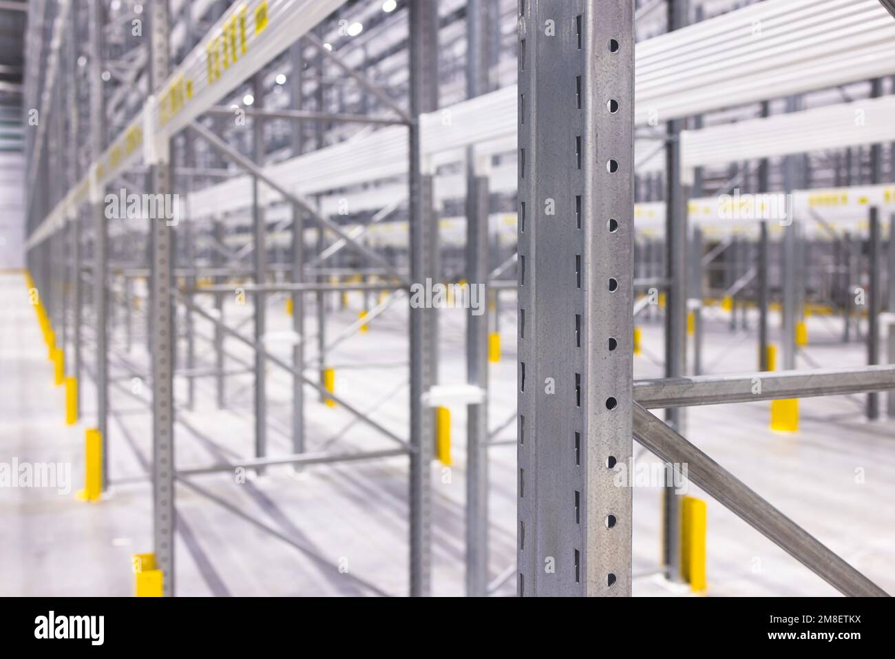 Modern large warehouse space interior, new and modern distribution ...