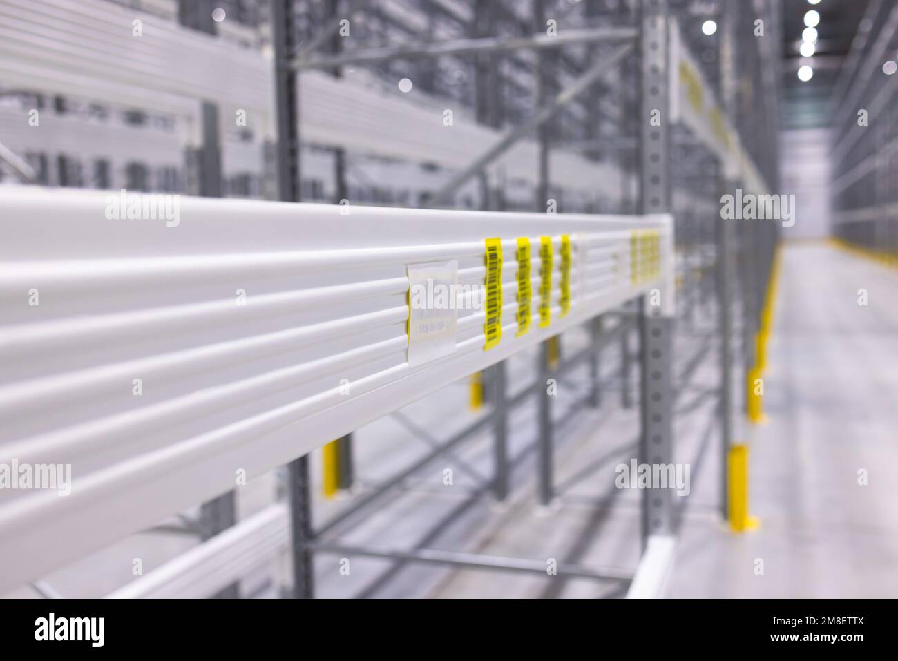 Modern large warehouse space interior, new and modern distribution ...