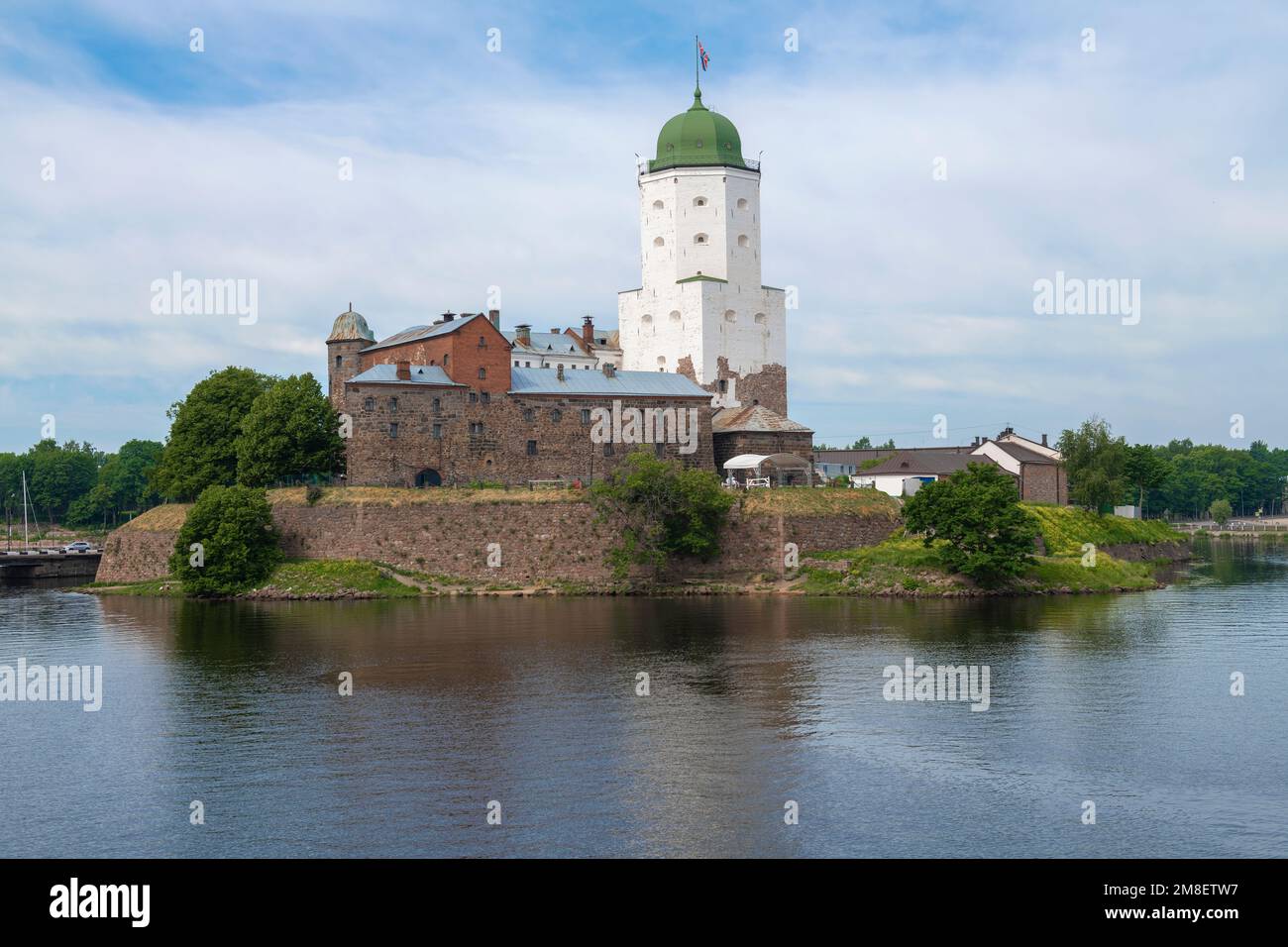 Vyborg castle in July afternoon. Vyborg, Leningrad region. Russia Stock ...