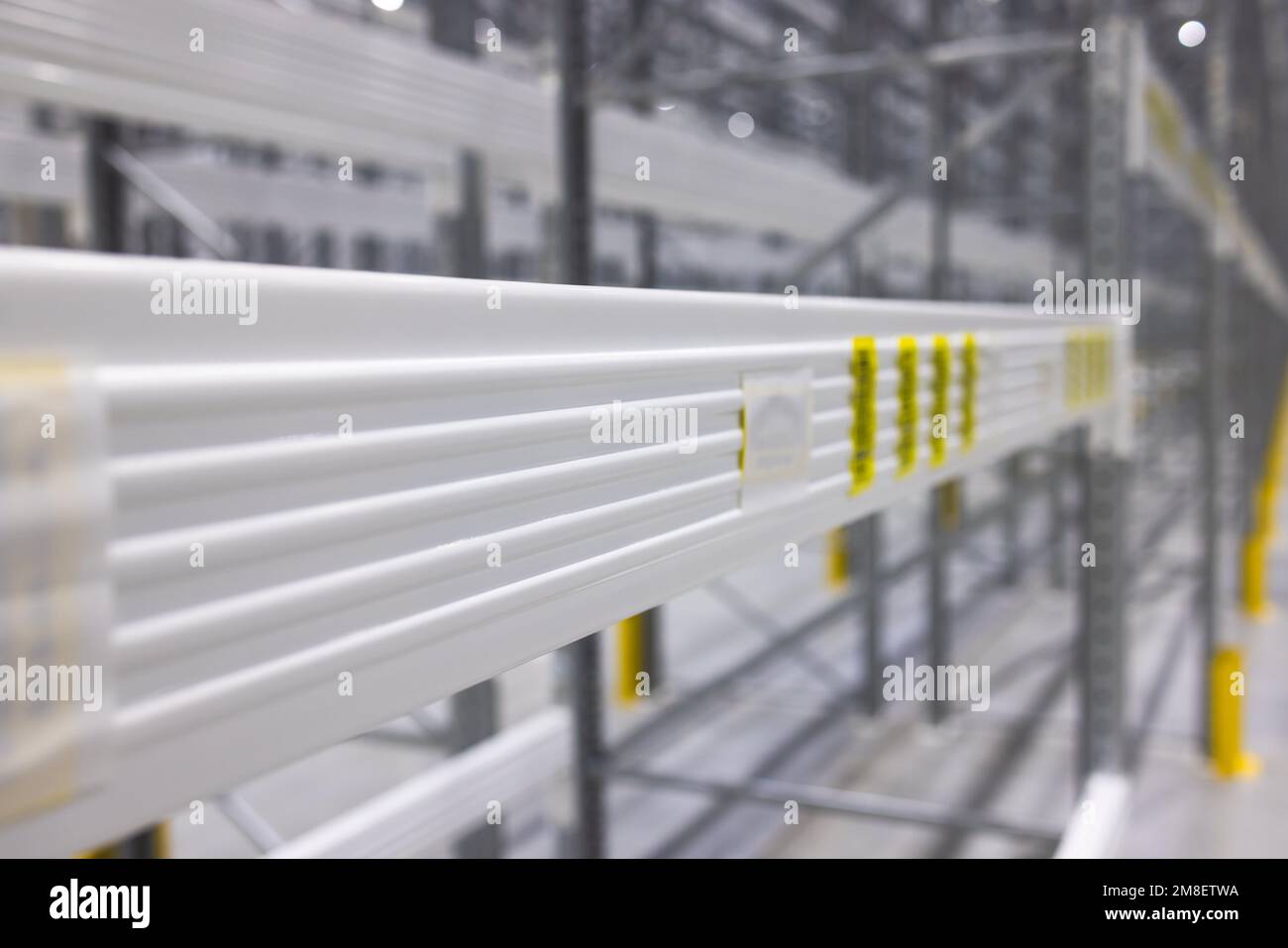 Modern large warehouse space interior, new and modern distribution ...