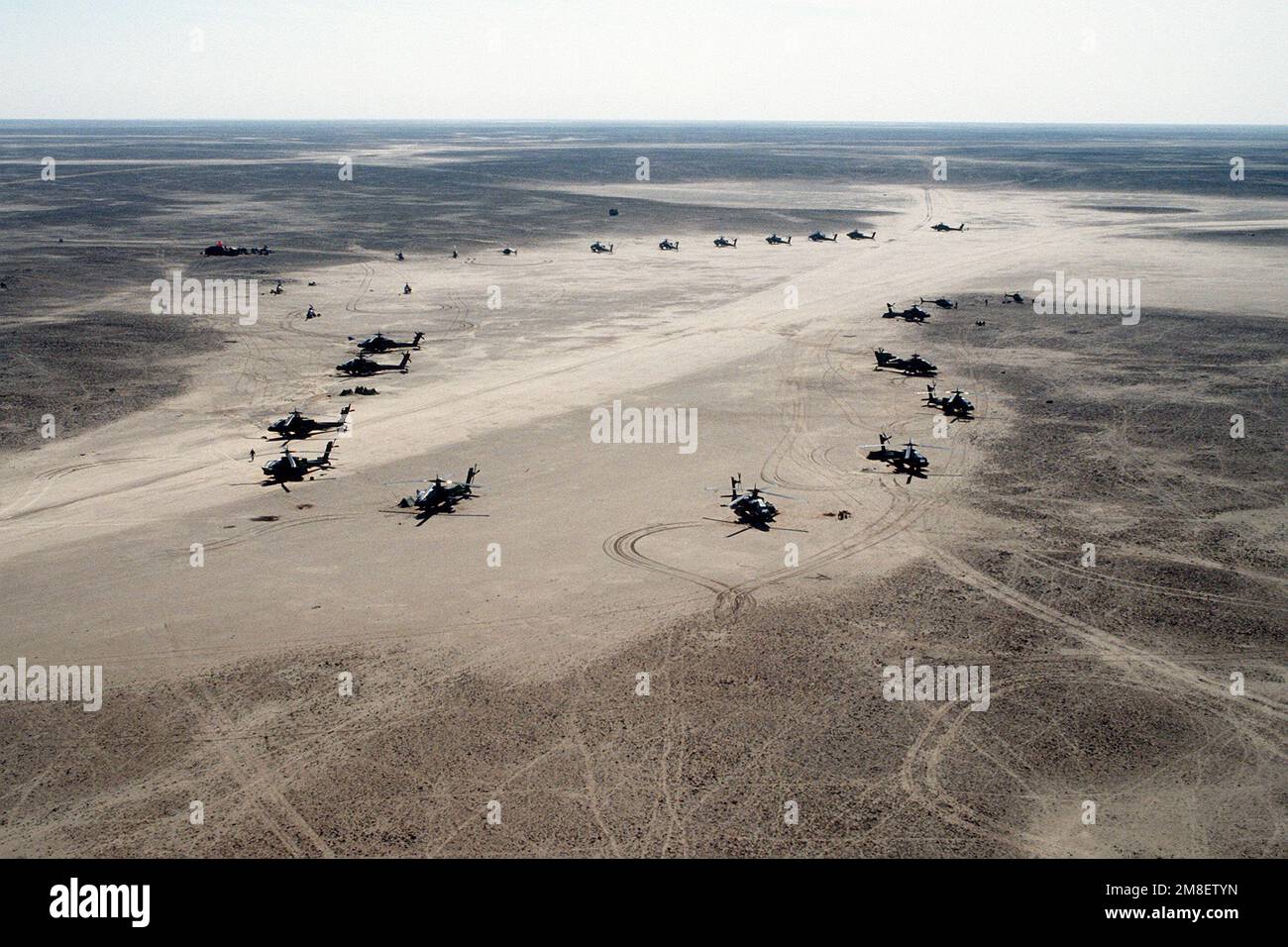 AH-64A Apache advanced attack and OH-58D Kiowa Warrior helicopters of ...