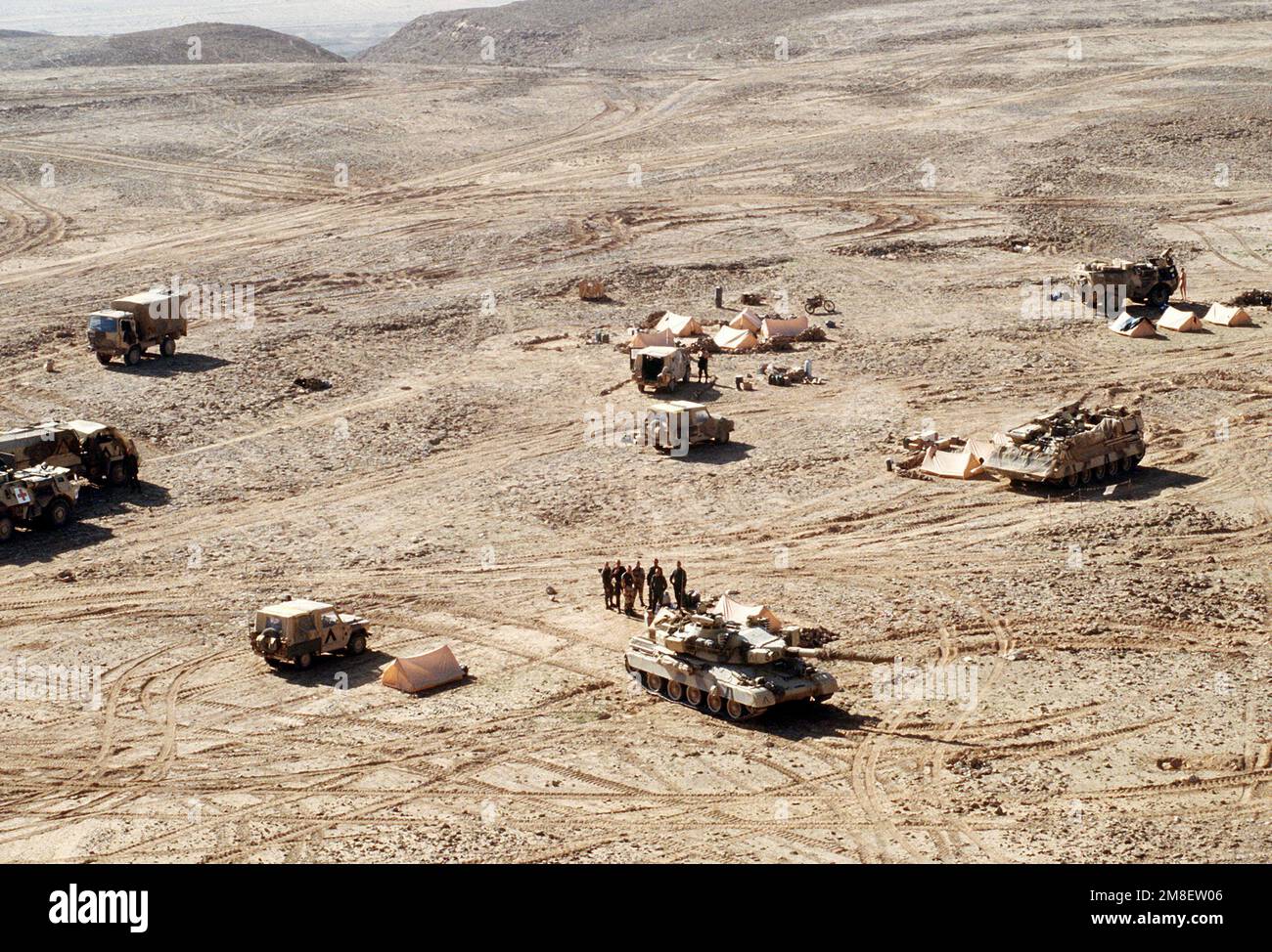 An AMX-30 main battle tank guards an element of the French 6th Light ...